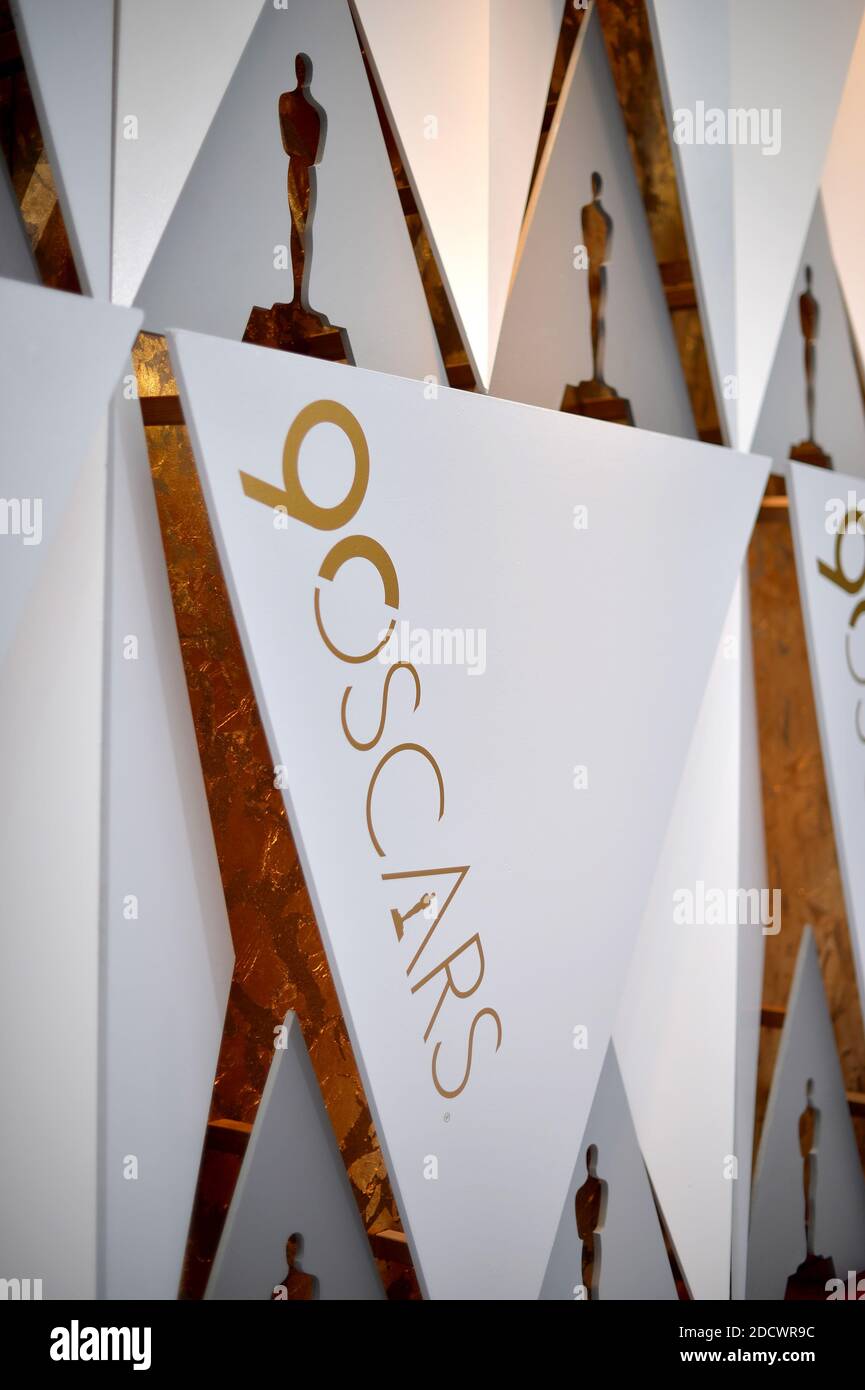 General views of the red carpet setup for the 90th Annual Academy ...