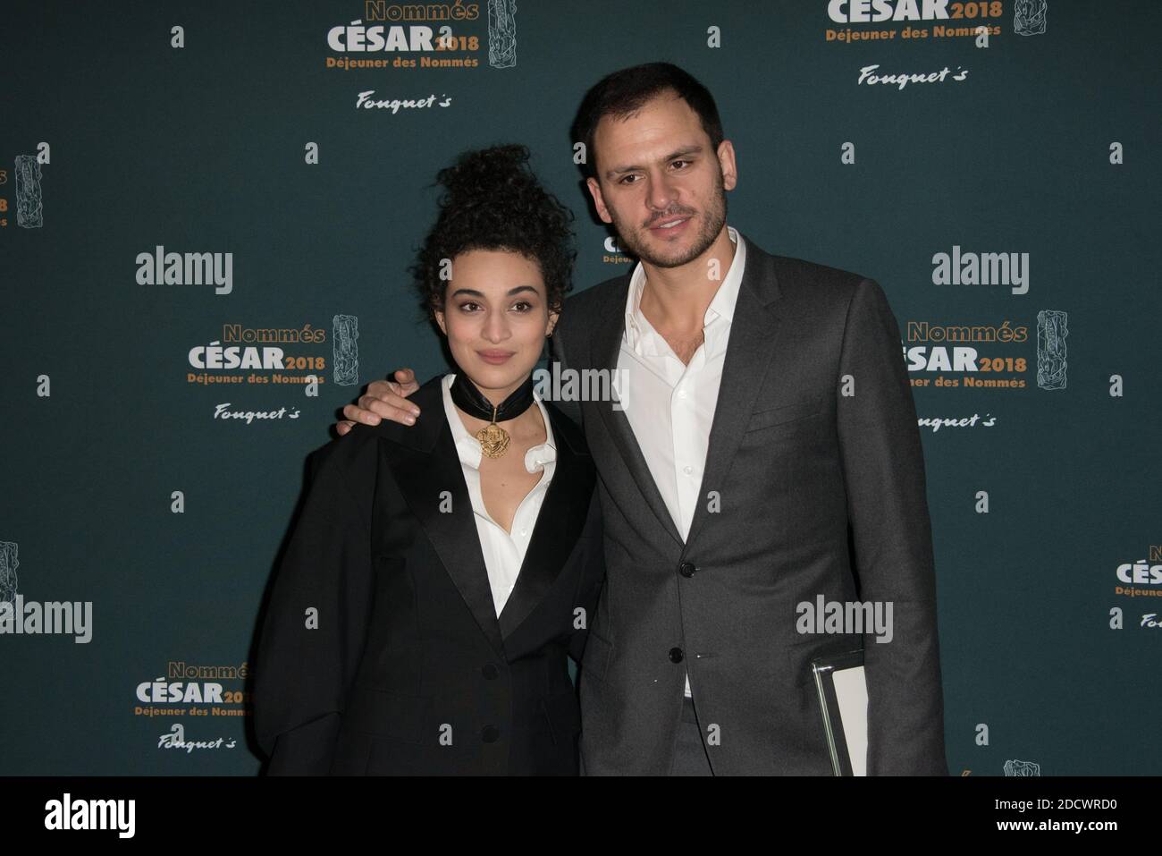 Camelia Jordana, Benjamin Elalouf attending the Cesar 2018 nominee ...