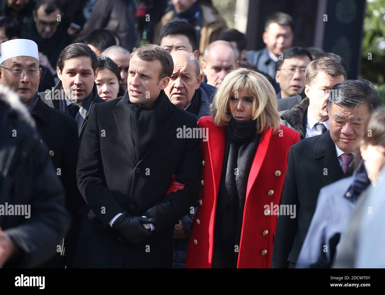 French President Emmanuel Macron and his wife Brigitte Macron The First ... French President Emmanuel Macron and his wife Brigitte Macron The First ...
