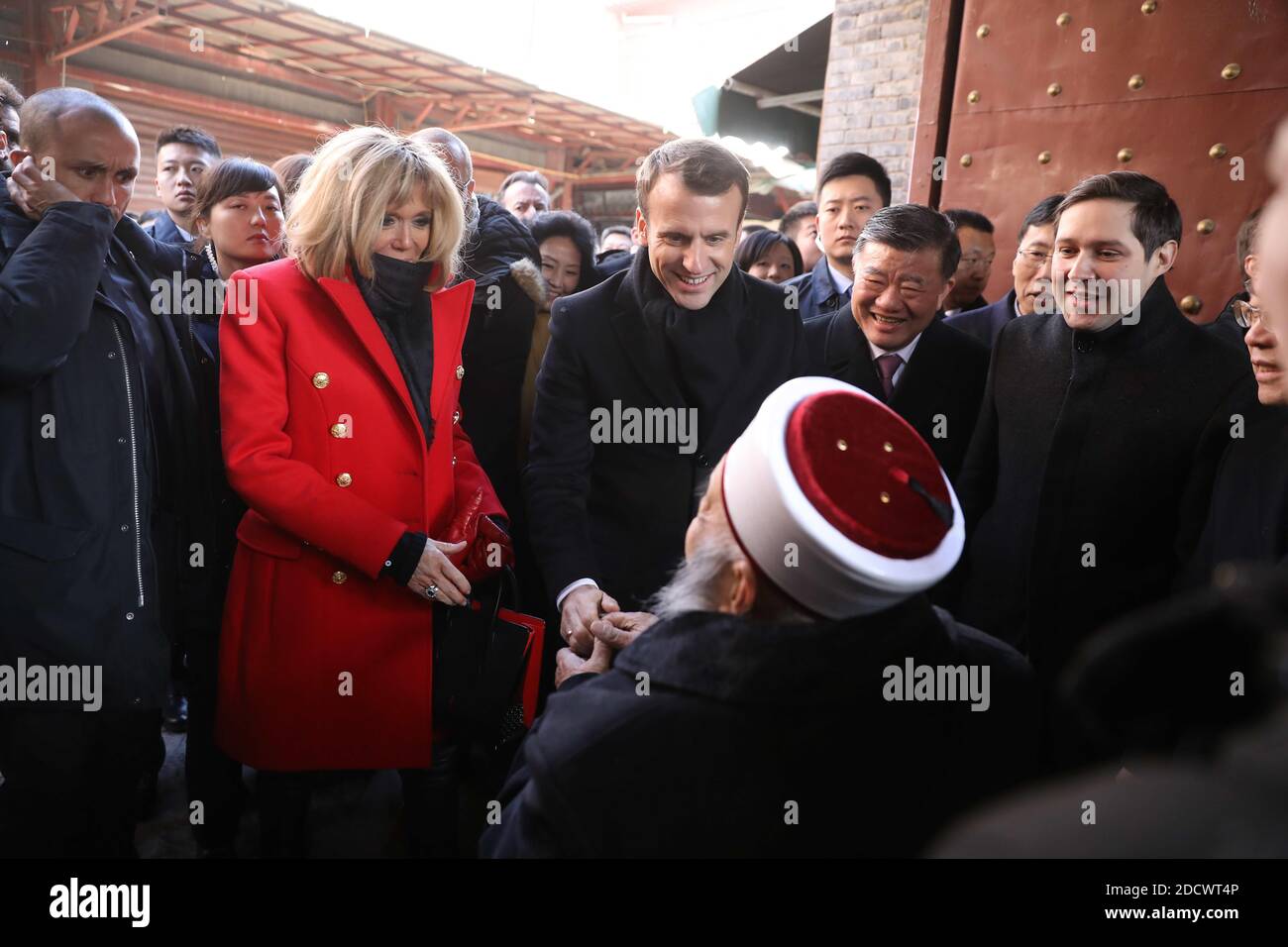 French President Emmanuel Macron and his wife Brigitte Macron The First ... French President Emmanuel Macron and his wife Brigitte Macron The First ...