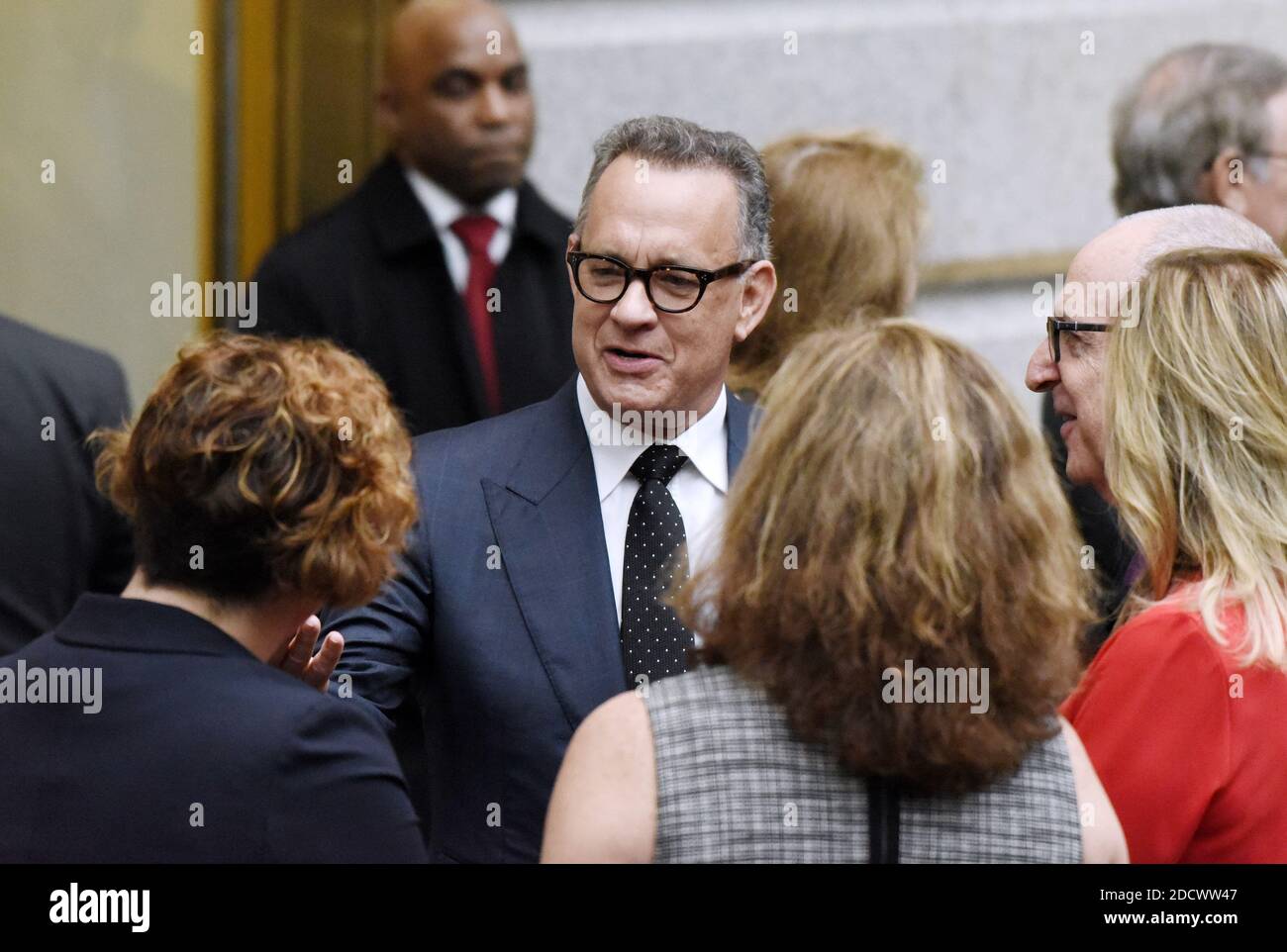 Actor Tom Hanks attends the unveiling of the official portraits of ...