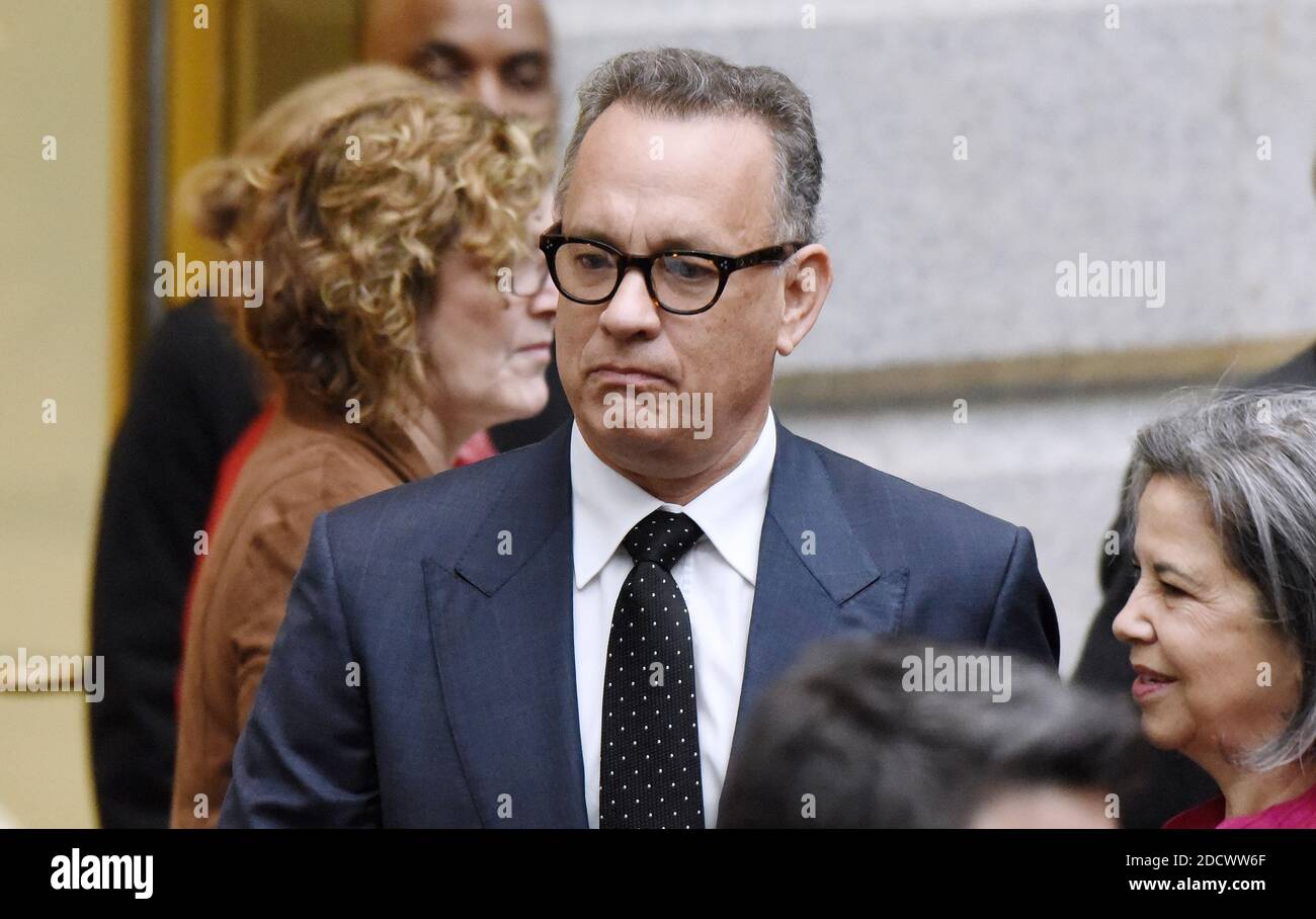 Actor Tom Hanks attends the unveiling of the official portraits of ...