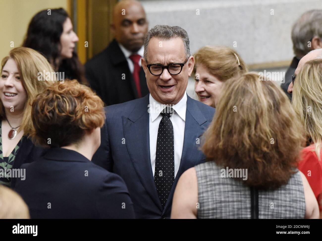 Actor Tom Hanks attends the unveiling of the official portraits of ...