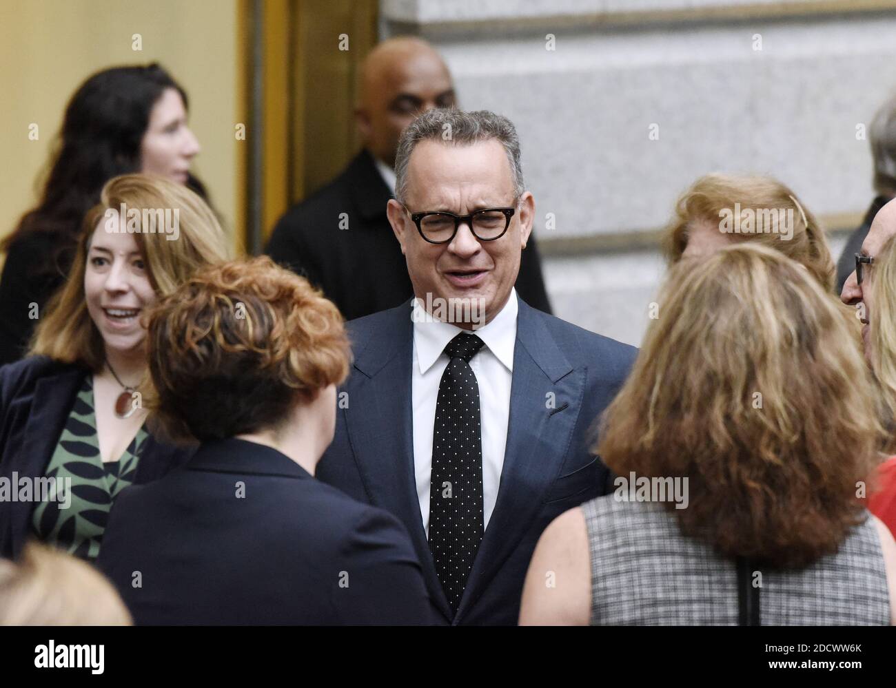 Actor Tom Hanks attends the unveiling of the official portraits of ...