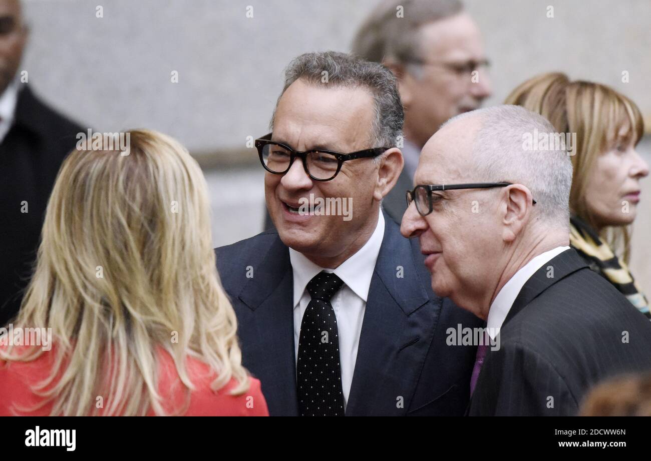 Actor Tom Hanks attends the unveiling of the official portraits of ...