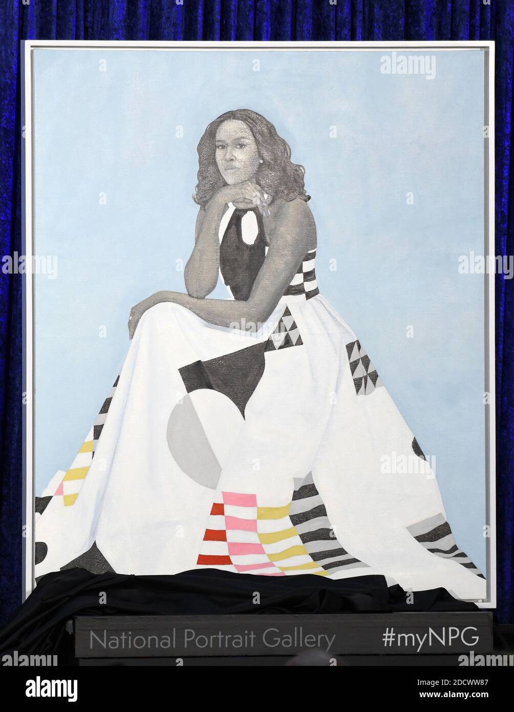 Michelle obama portrait gallery hi-res stock photography and images - Alamy