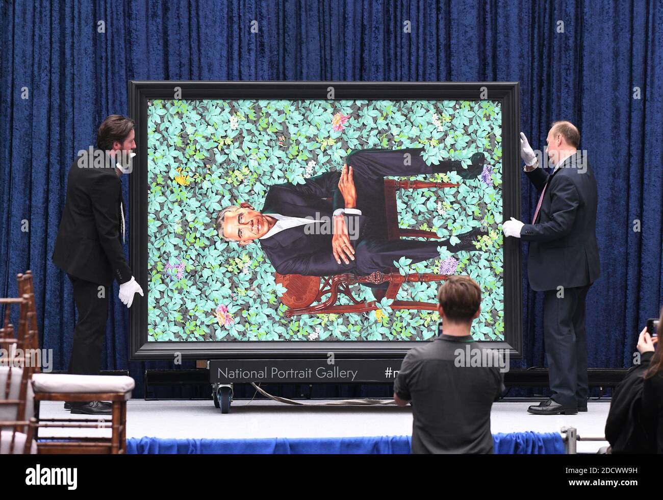 The official portrait of former President Barack Obama is taking away ...