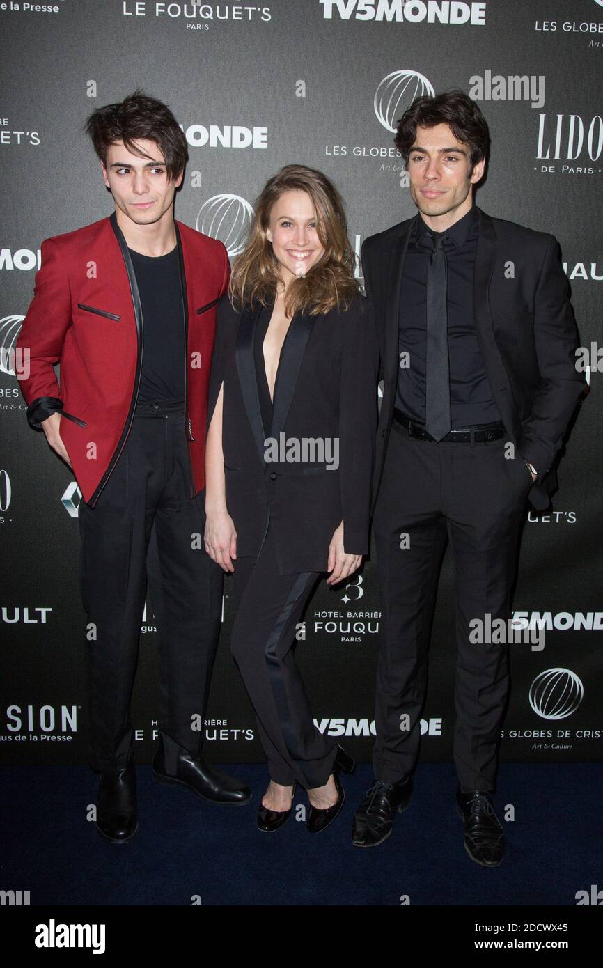 Loai rahman, Alyzee Lalande, Alexis Loizon lors de la 12 eme Edition des Globes de Cristal 2018 ...