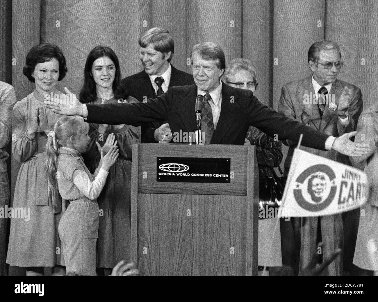 United States President-elect Jimmy Carter, surrounded by family ...