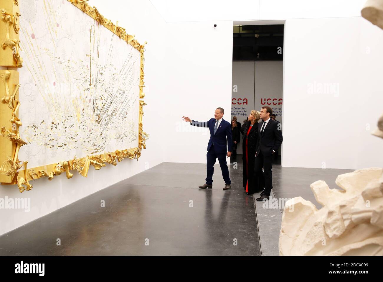 Emmanuel Macron and his wife Brigitte visit The Ullens Chinese ...