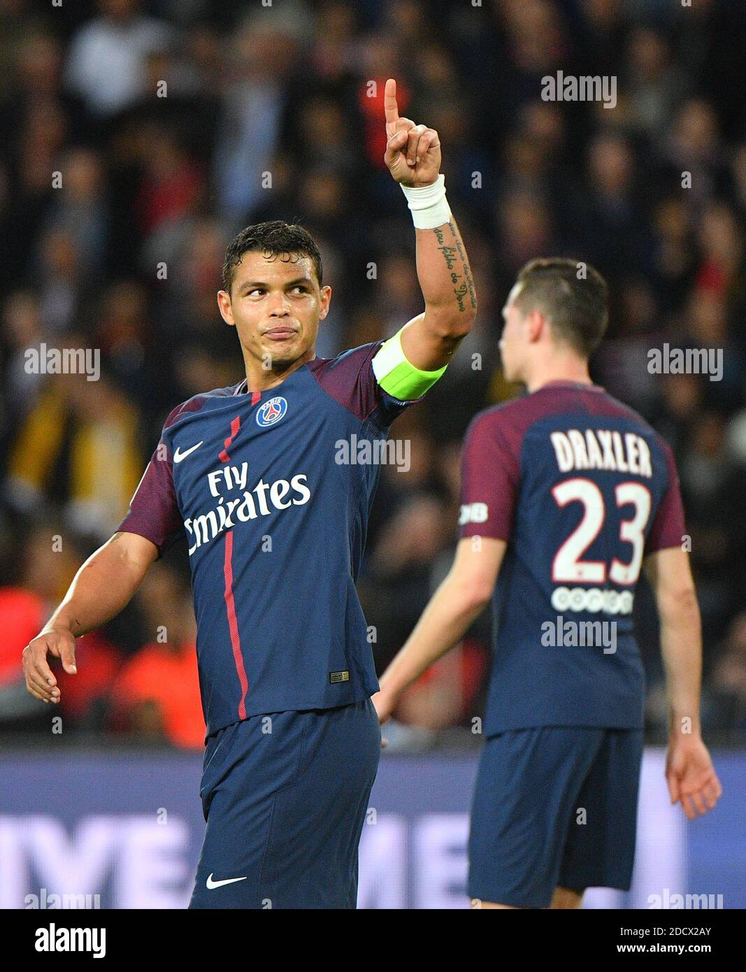 Paris Saint-Germain's Thiago Silva during the Ligue 1 Paris Saint ...