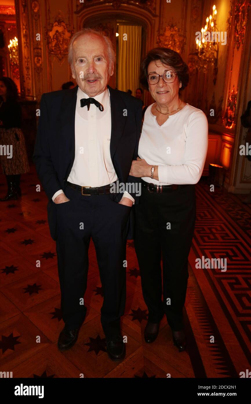 Popeck et sa femme lors du cocktail du Diner de Gala du Fonds de ...