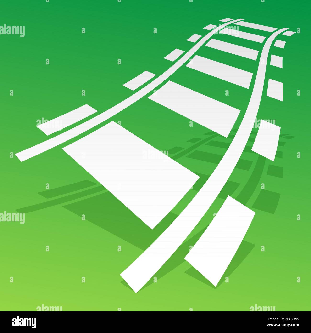 Railroad, Train track, Railway contour, silhouette vector. Tramway, metro, subway path – Stock ...
