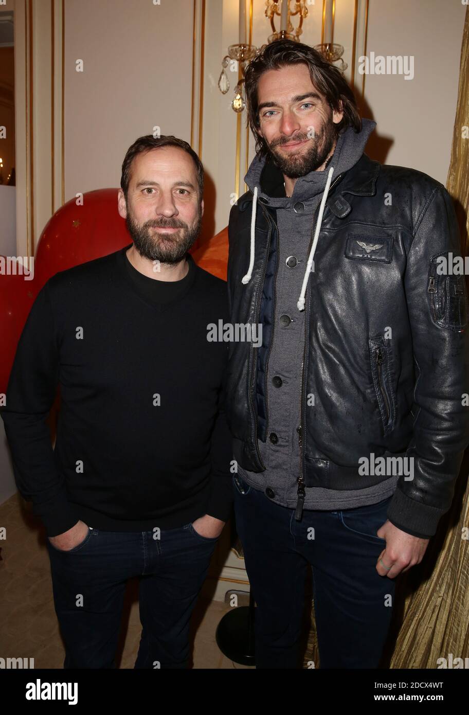 Fred Testot et Camille Lacourt lors du Gouter du Coeur organise par ...
