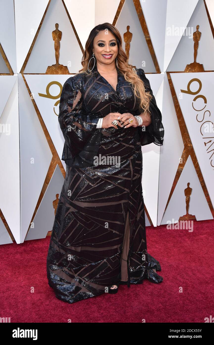 Taura Stinson walks the red carpet as arriving to the 90th annual ...
