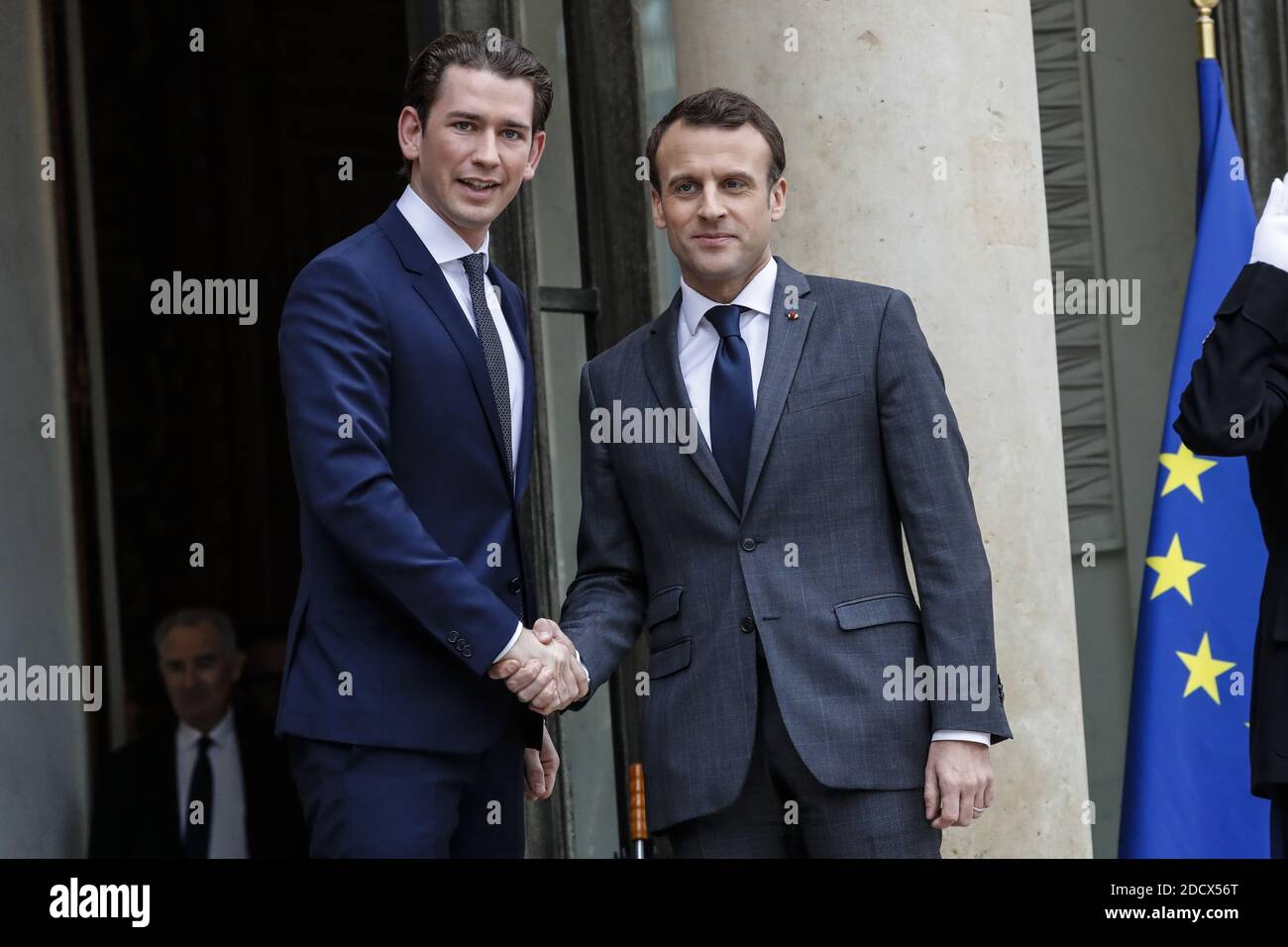 French President Emmanuel Macron receives Austria Chancellor Sebastian ...