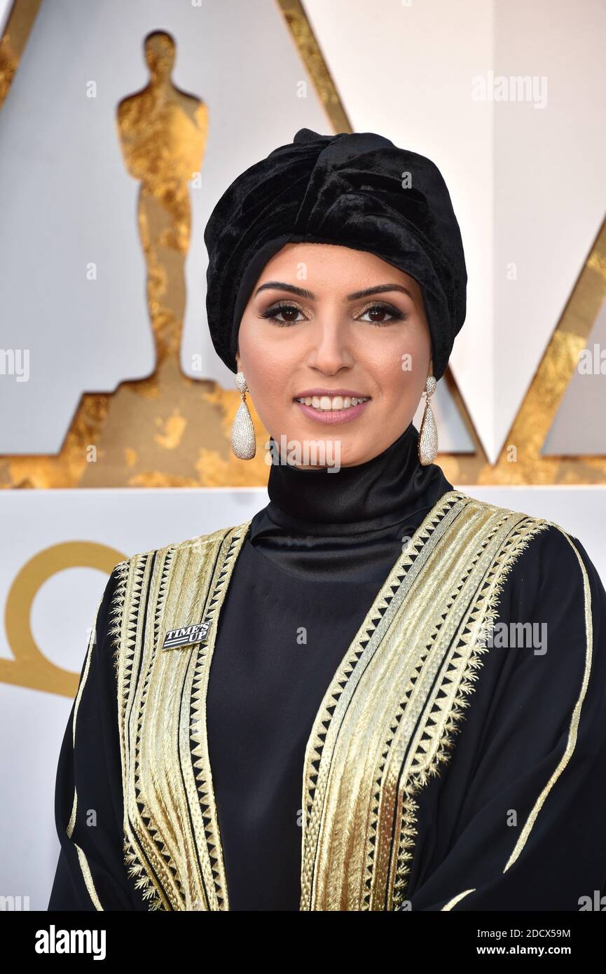Fatma Al Remaihi walking the red carpet as arriving to the 90th annual ...
