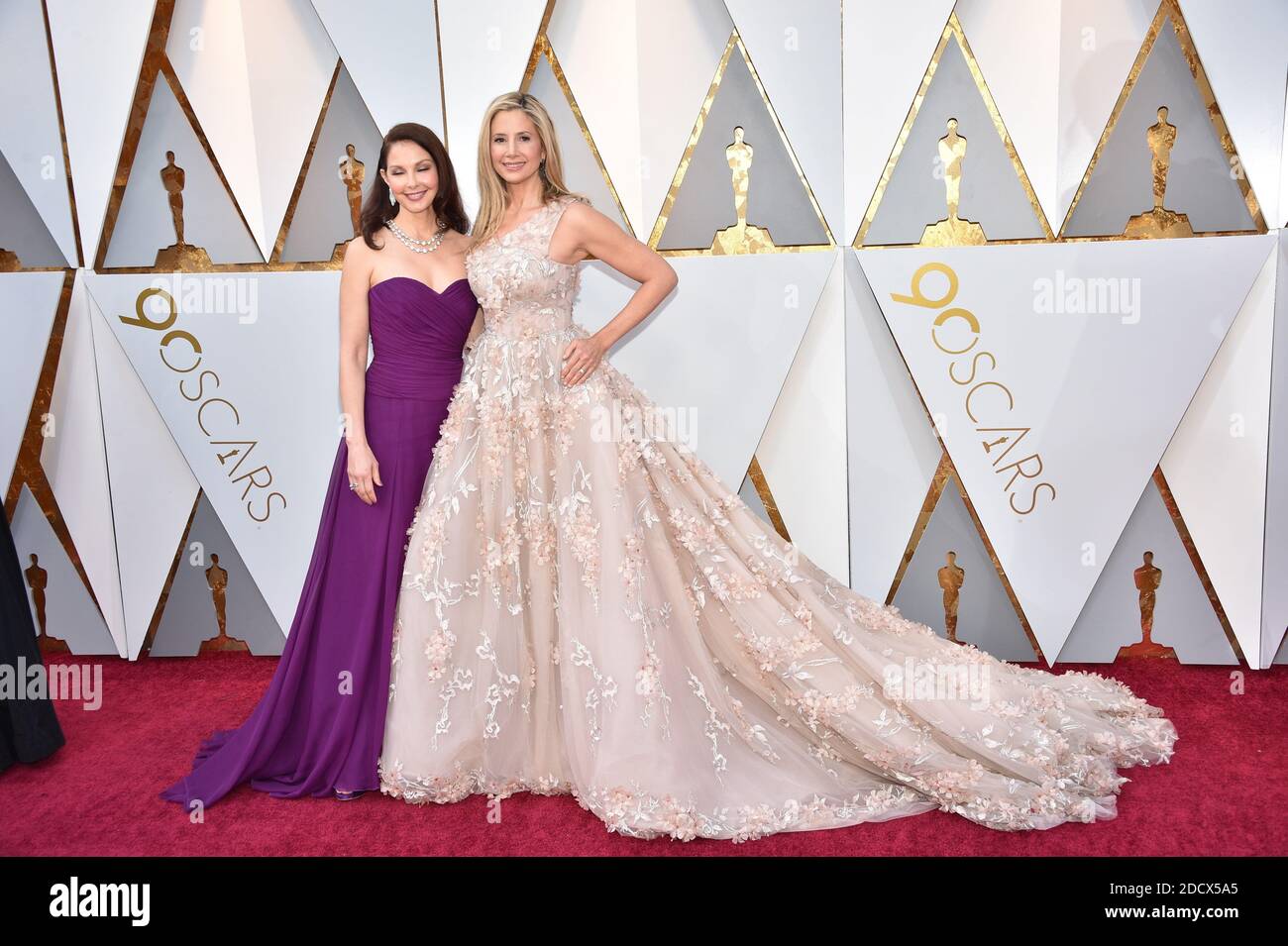 Ashley Judd and Mira Sorvino walking the red carpet as arriving to the ...
