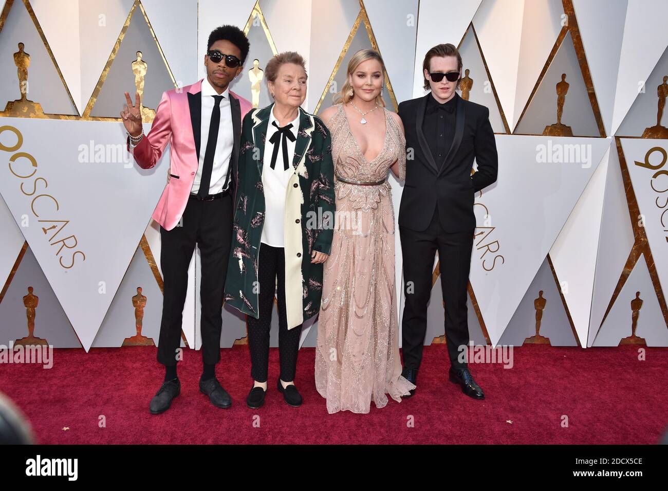 (L-R) Darrell Britt-Gibson, Sandy Martin, Abbie Cornish, and Caleb ...