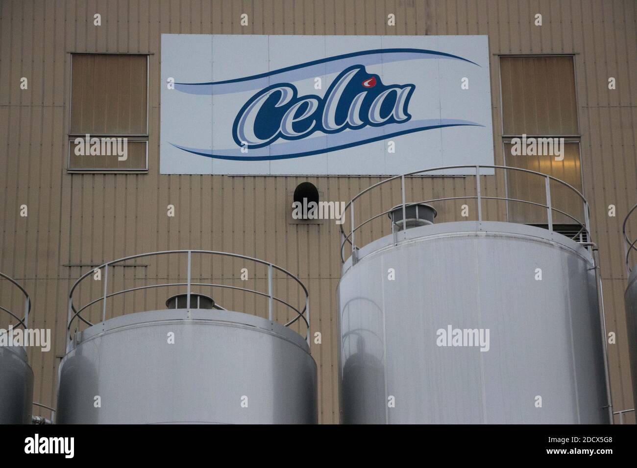 A picture taken on January 12, 2018 shows the Celia dairy company's ...