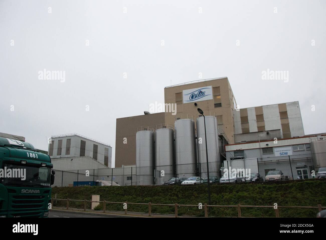 A picture taken on January 12, 2018 shows the Celia dairy company's ...