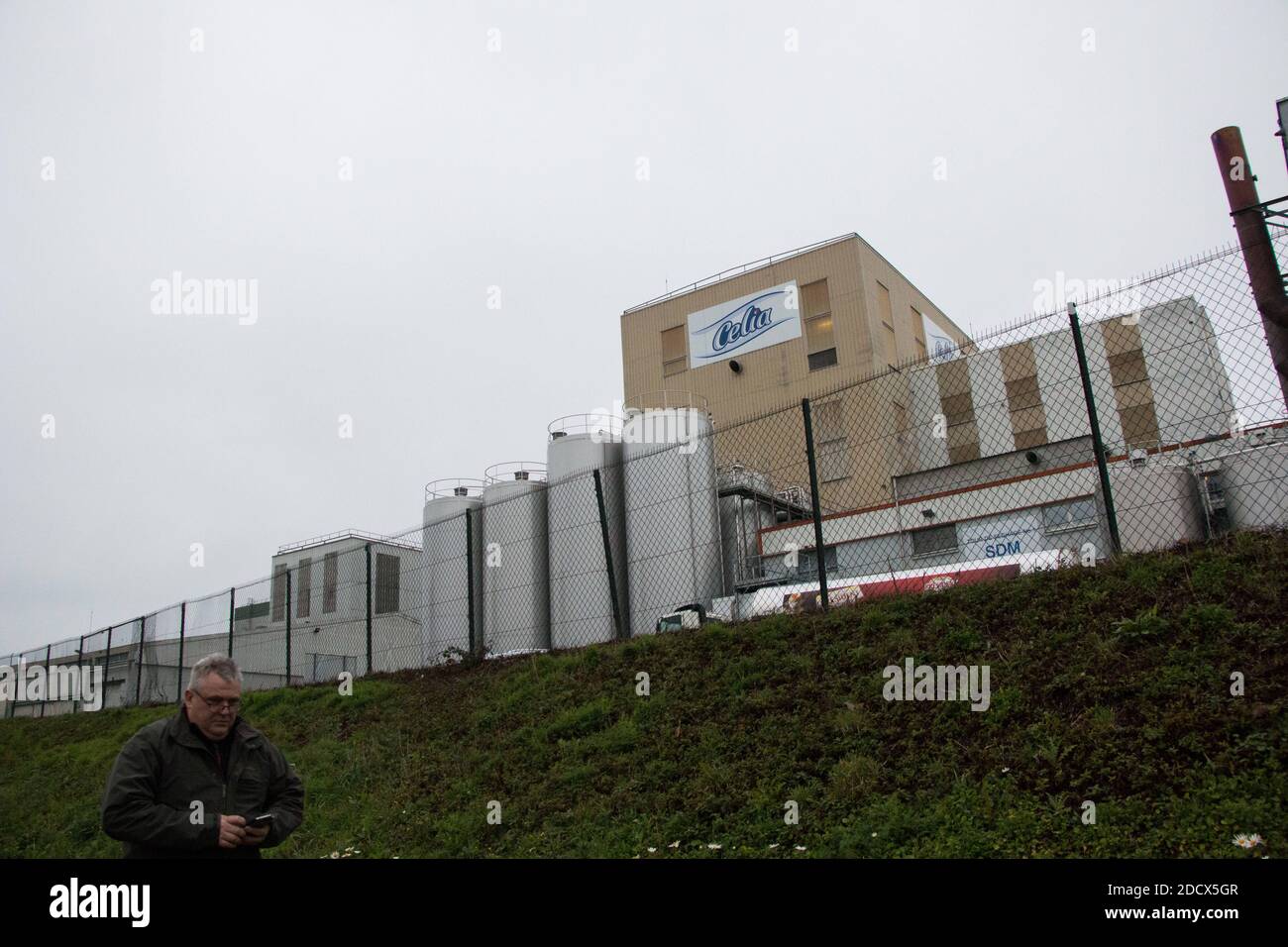 A picture taken on January 12, 2018 shows the Celia dairy company's ...