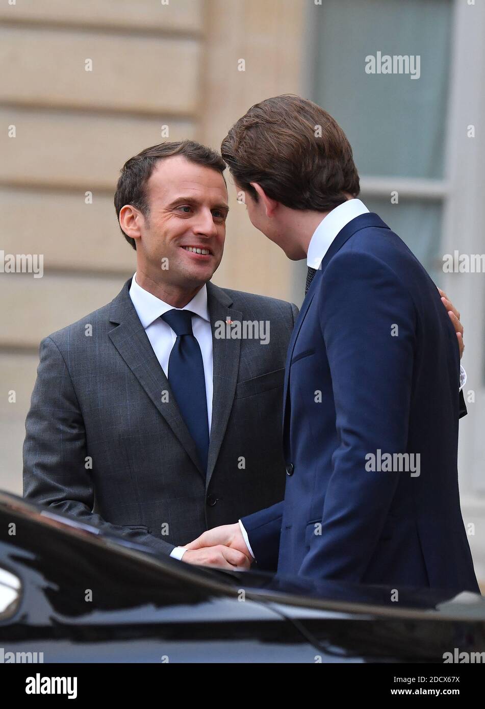 French President Emmanuel Macron receives Austria Chancellor Sebastian ...
