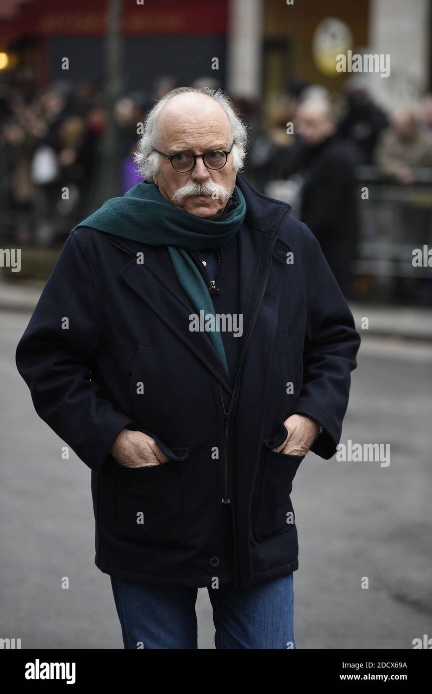 Thierry Boccon Gibod attending funerals of French singer France Gall in ...