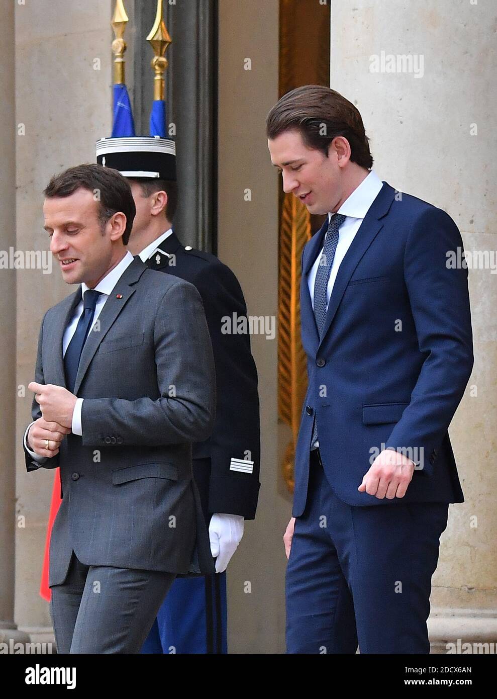 French President Emmanuel Macron receives Austria Chancellor Sebastian ...