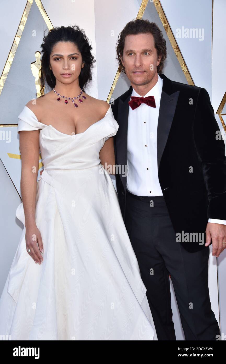 Camila Alves and Matthew McConaughey walking the red carpet as arriving ...