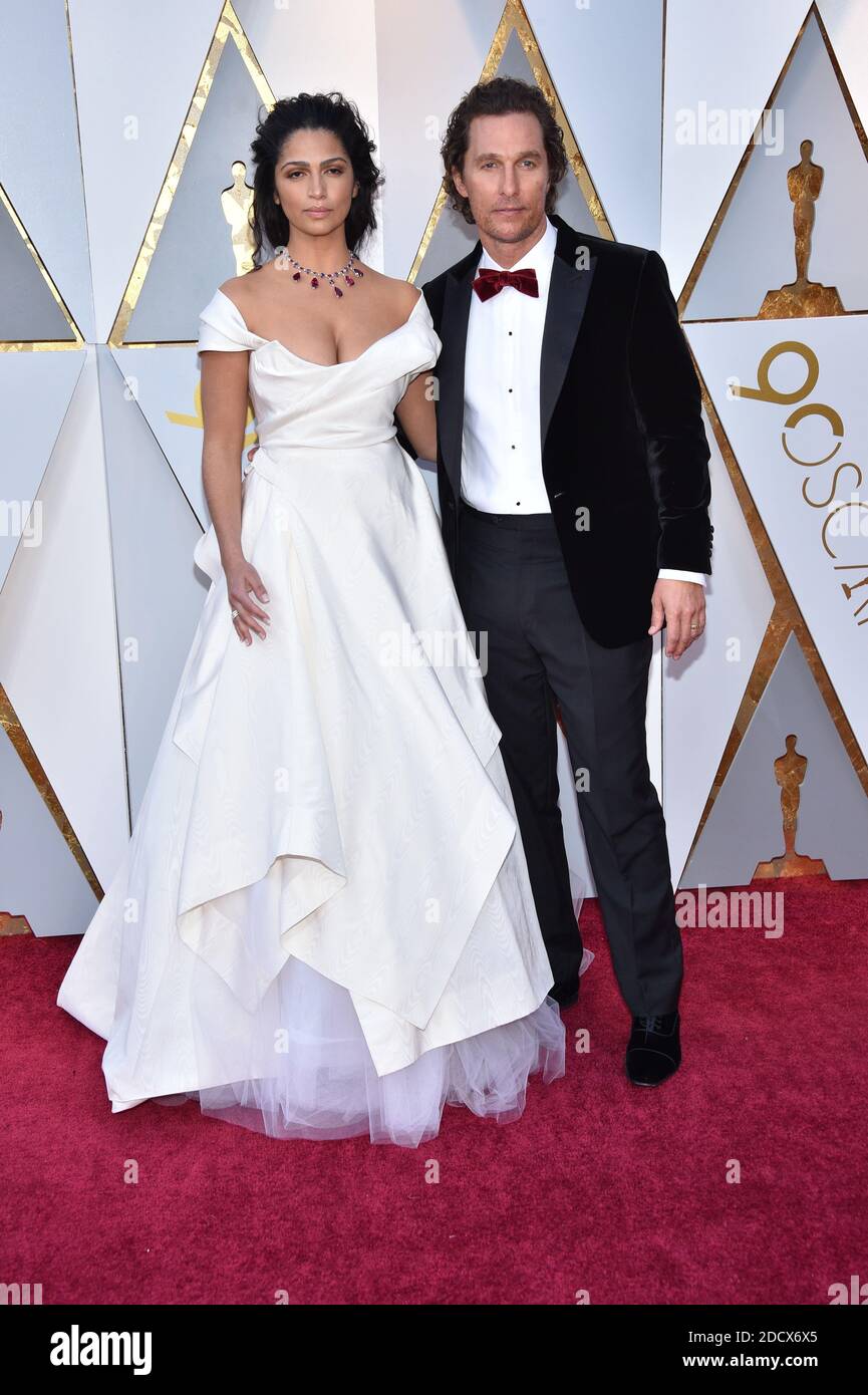 Camila Alves and Matthew McConaughey walking the red carpet as arriving ...