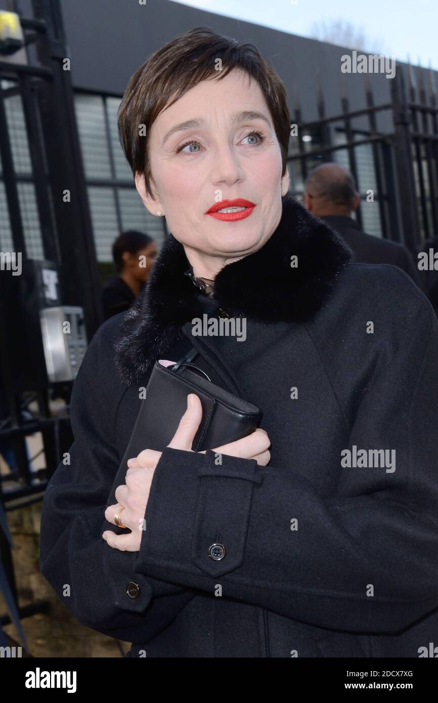 Christine Scott Thomas attending the Valentino show as part of the ...