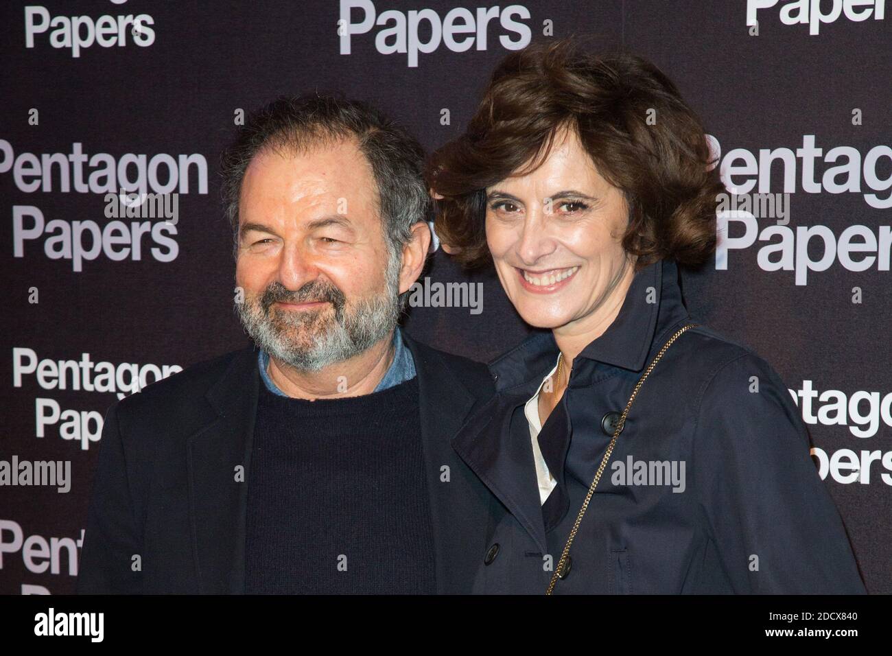 Denis Olivennes and Ines De La Fressange attends the Pentagon Papers ...