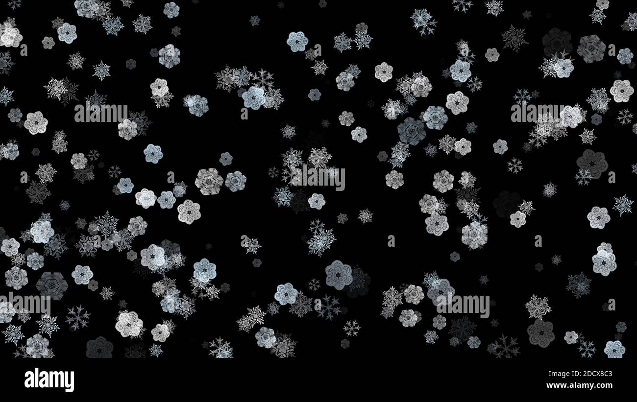 snow flakes abstract backgrounds render illustration Stock Photo - Alamy