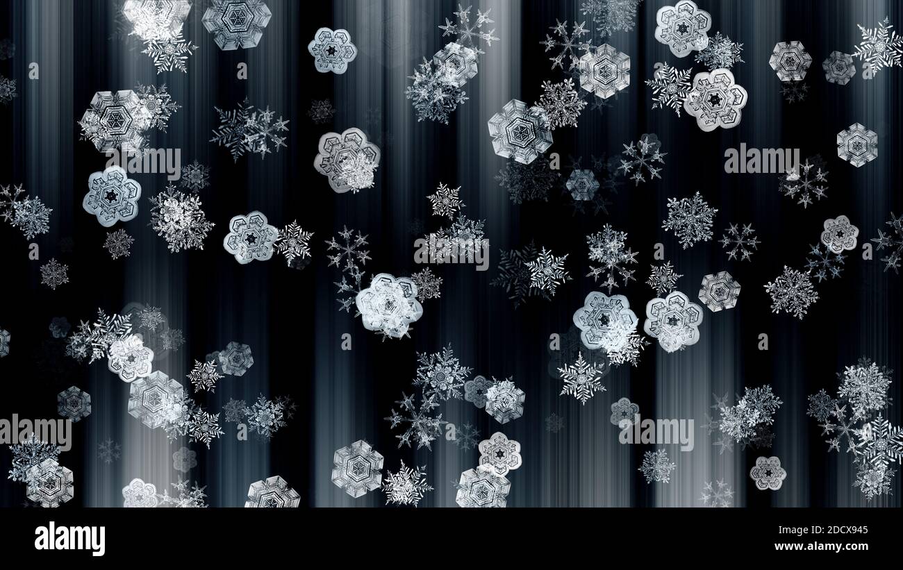 snow flakes abstract backgrounds render illustration Stock Photo - Alamy
