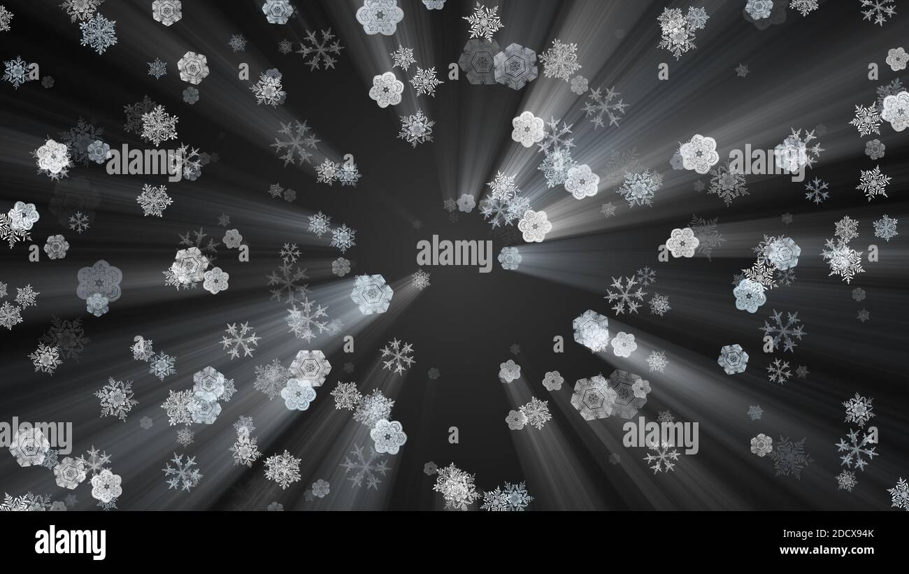 snow flakes abstract backgrounds render illustration Stock Photo - Alamy