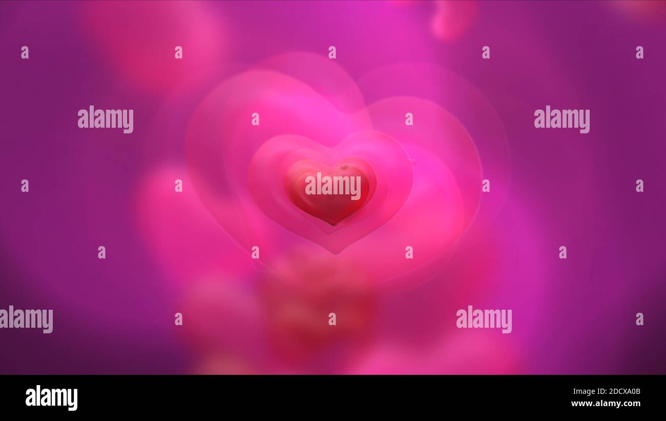 hearts light neon background abstract, render illustration Stock Photo ...