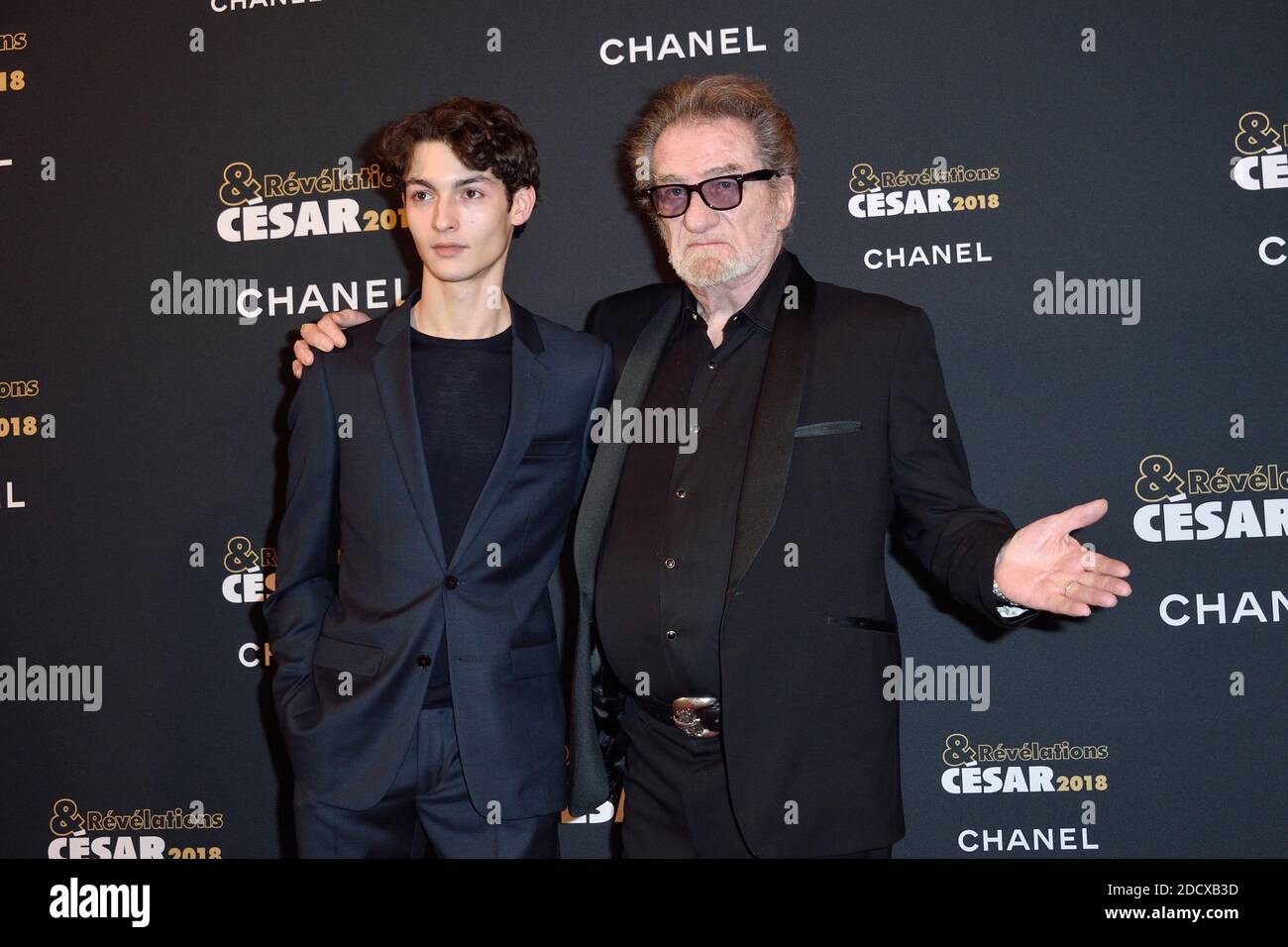 Khaled Alouach and Eddy Mitchell attending the Cesar Revelations event ...