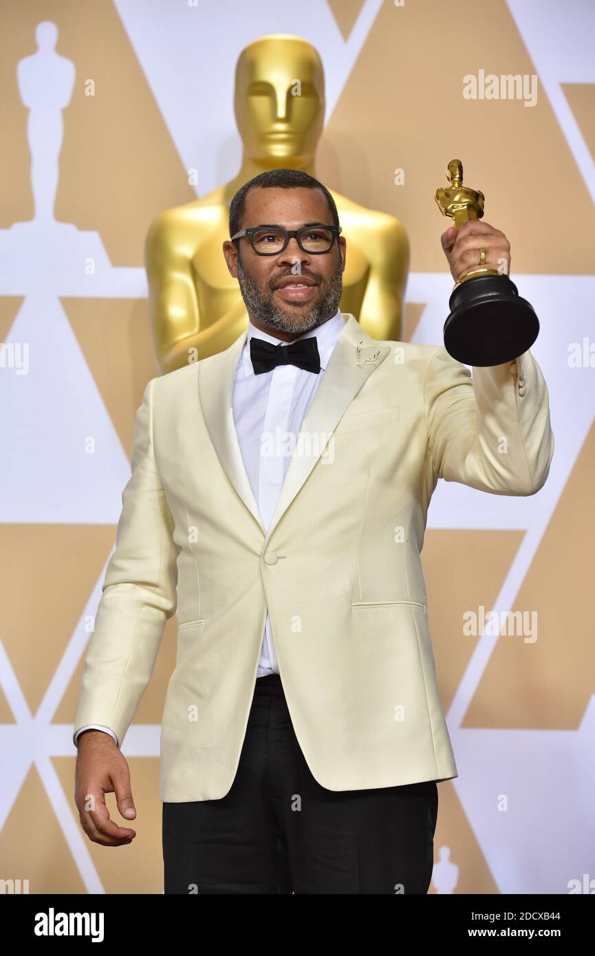 Writer Jordan Peele, winner of the Best Original Screenplay award for ...
