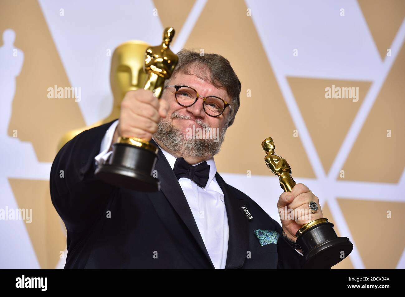 Filmmaker Guillermo del Toro, winner of the Best Director and Best ...