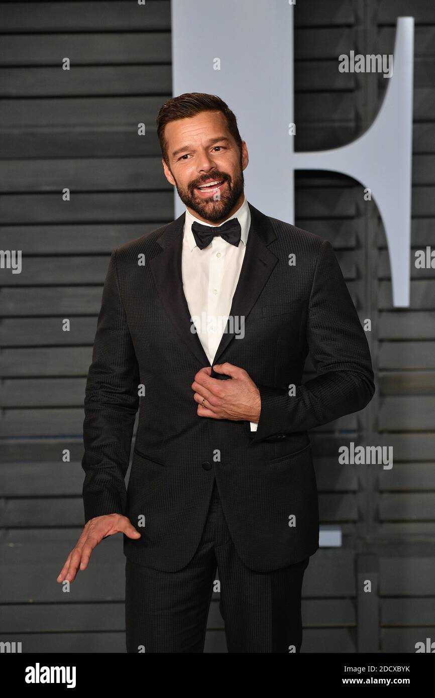 Ricky Martin attending the 2018 Vanity Fair Oscar Party hosted by ...