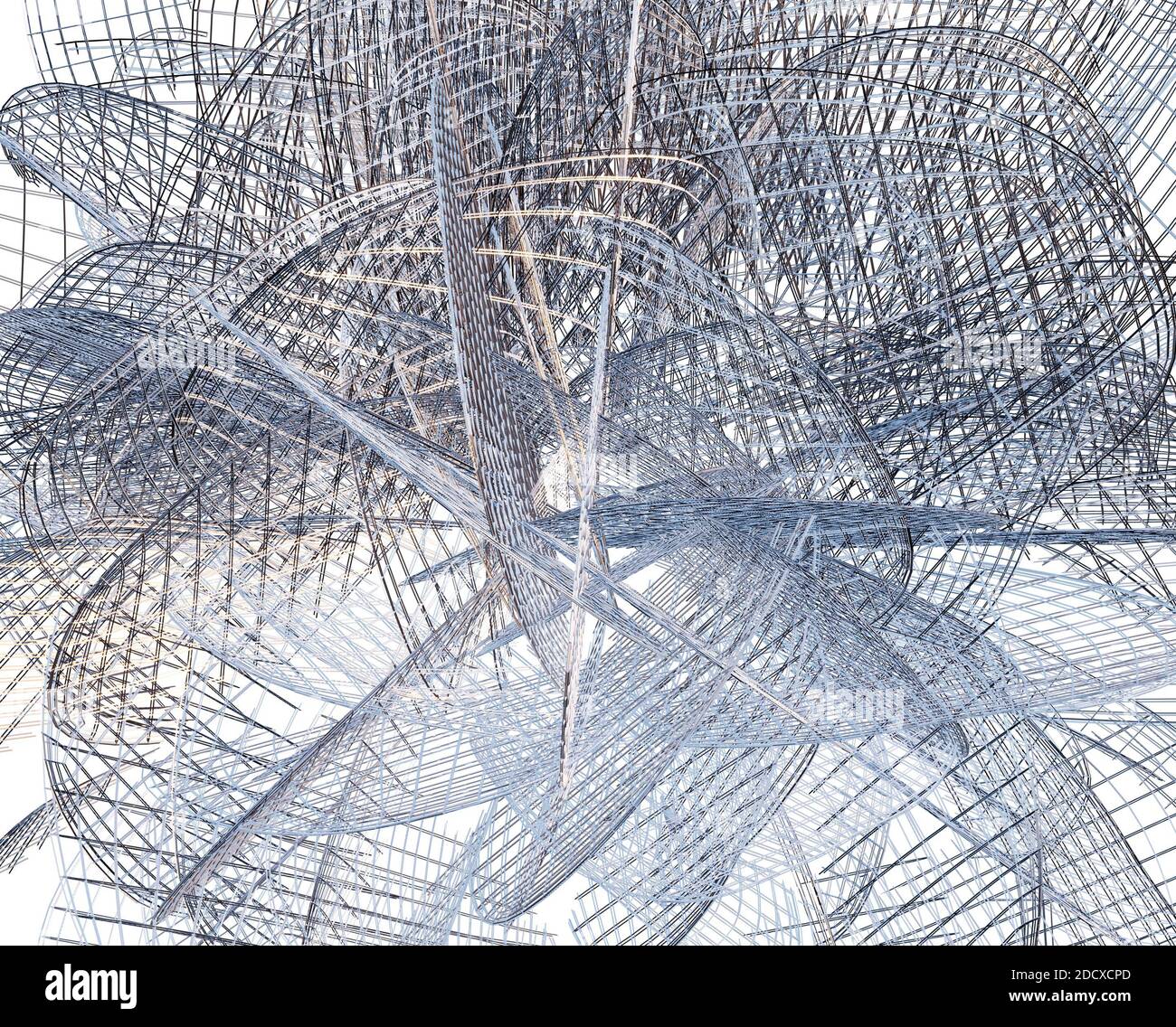 metal construction lines, metallic lines, 3d render Stock Photo - Alamy