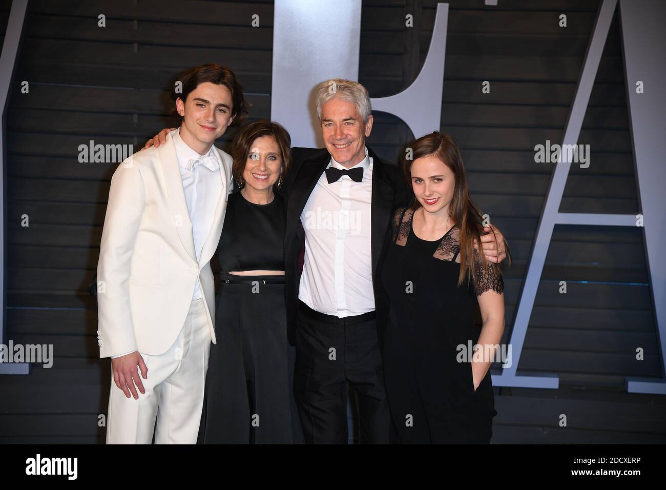 Timothée Chalamet, his parents and his sister Pauline attending the ...