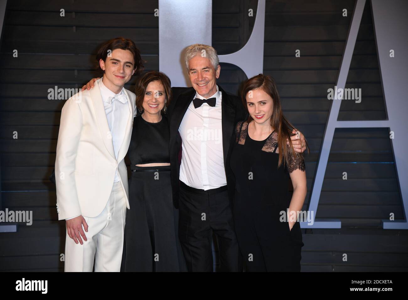 Timothée Chalamet, his parents and his sister Pauline attending the ...