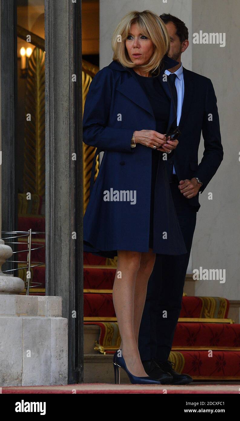 Wife of French President, Brigitte Macron appears at the Palais de l ...