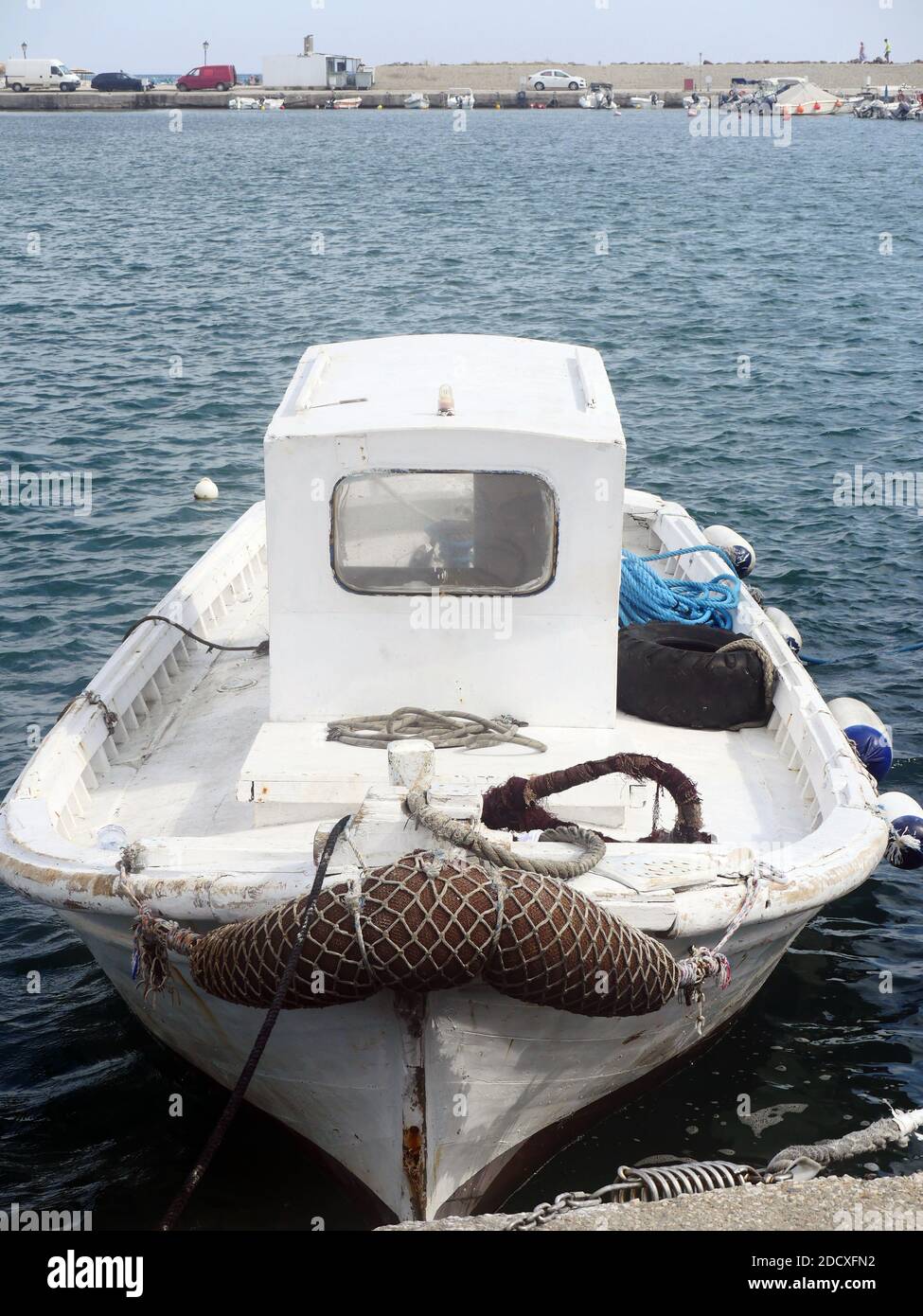 small fishing harbor on the port at sea Stock Photo - Alamy