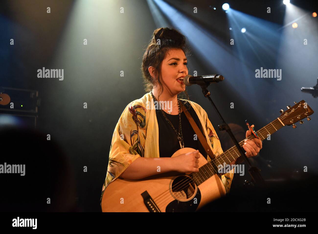 Singer Hoshi performs in Paris, France on January 16, 2018. Photo by ...