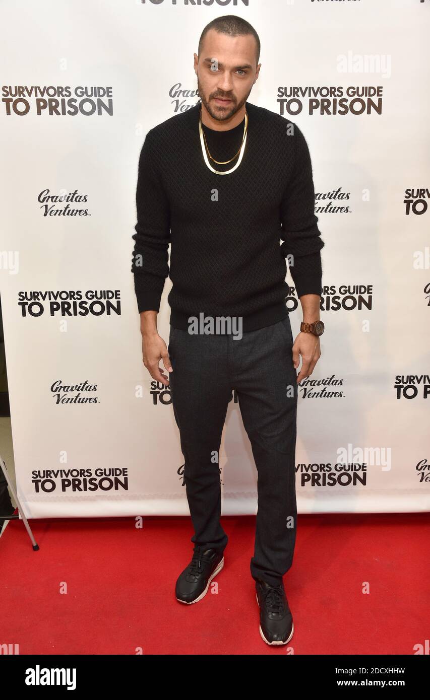 Jesse Williams attends the Survivors Guide to Prison premiere at The ...