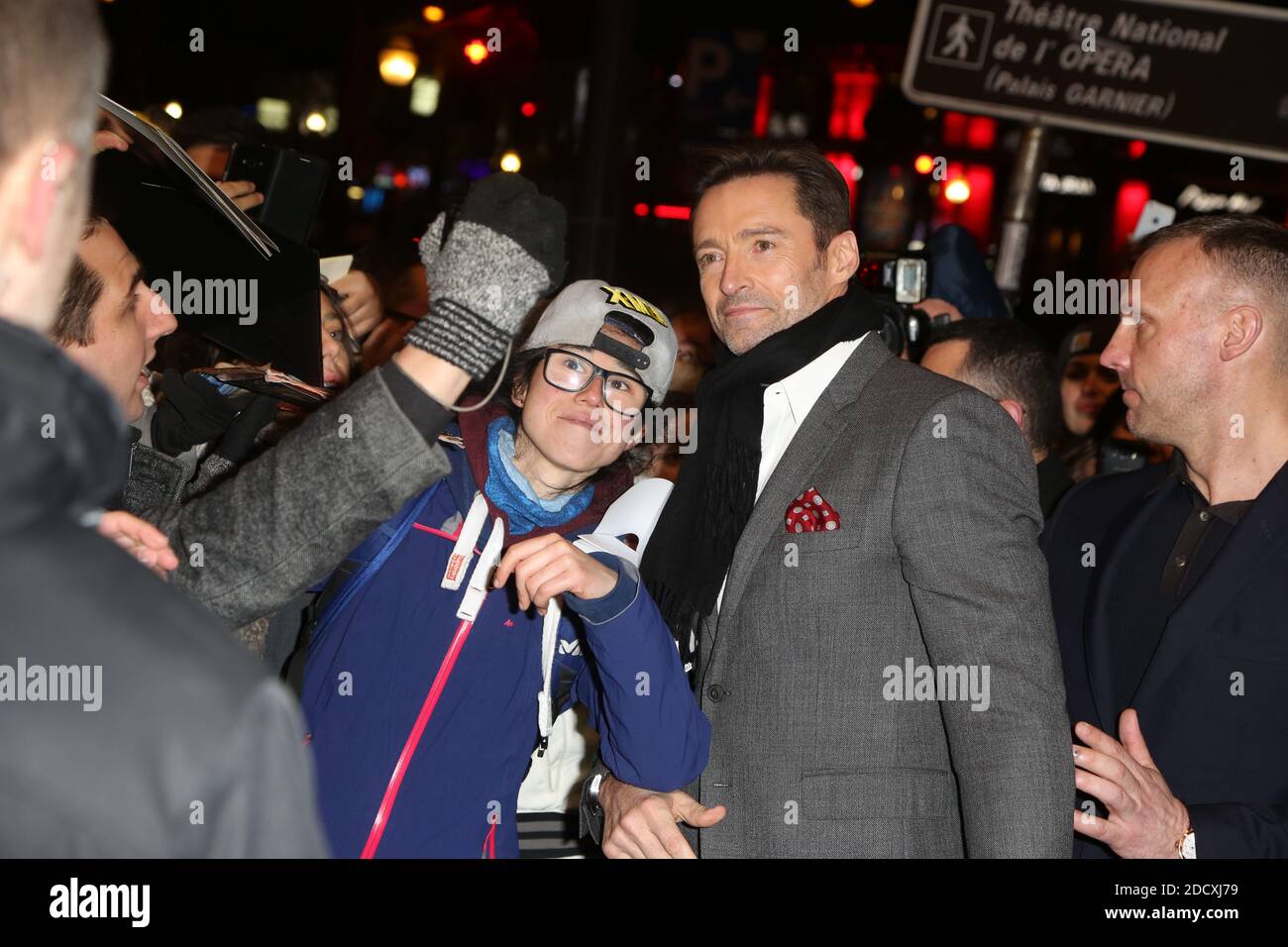 Hugh Jackman attending 'The Greatest Showman' Paris Premiere At Cinema ...