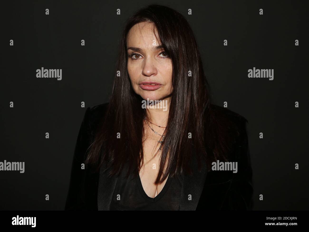 Beatrice Dalle attending the YSL Beauty party in Paris, France, on ...